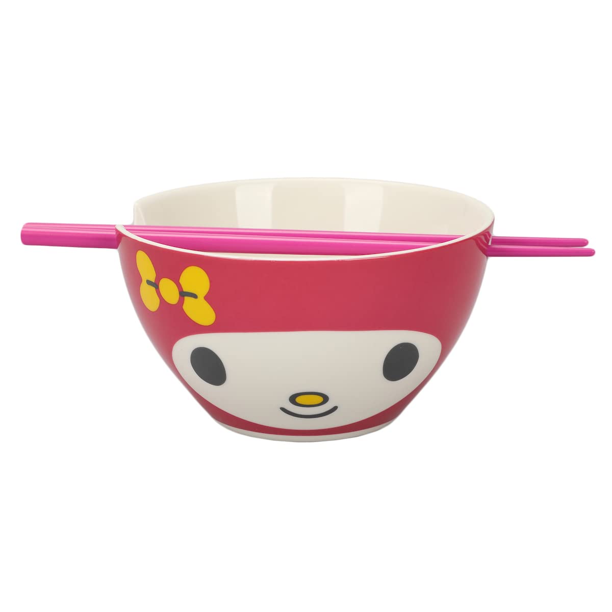 Bioworld My Melody Character Face 20 oz Ramen Bowl With Chopsticks
