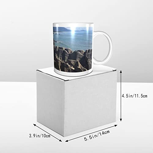 BAFAFA Rocks Scenic Printed Coffee Mugs Porcelain Coffee Cups With Handle Insulated Coffee Glass Ceramic Mugs for Tea Latte Cappuccino Cocoa