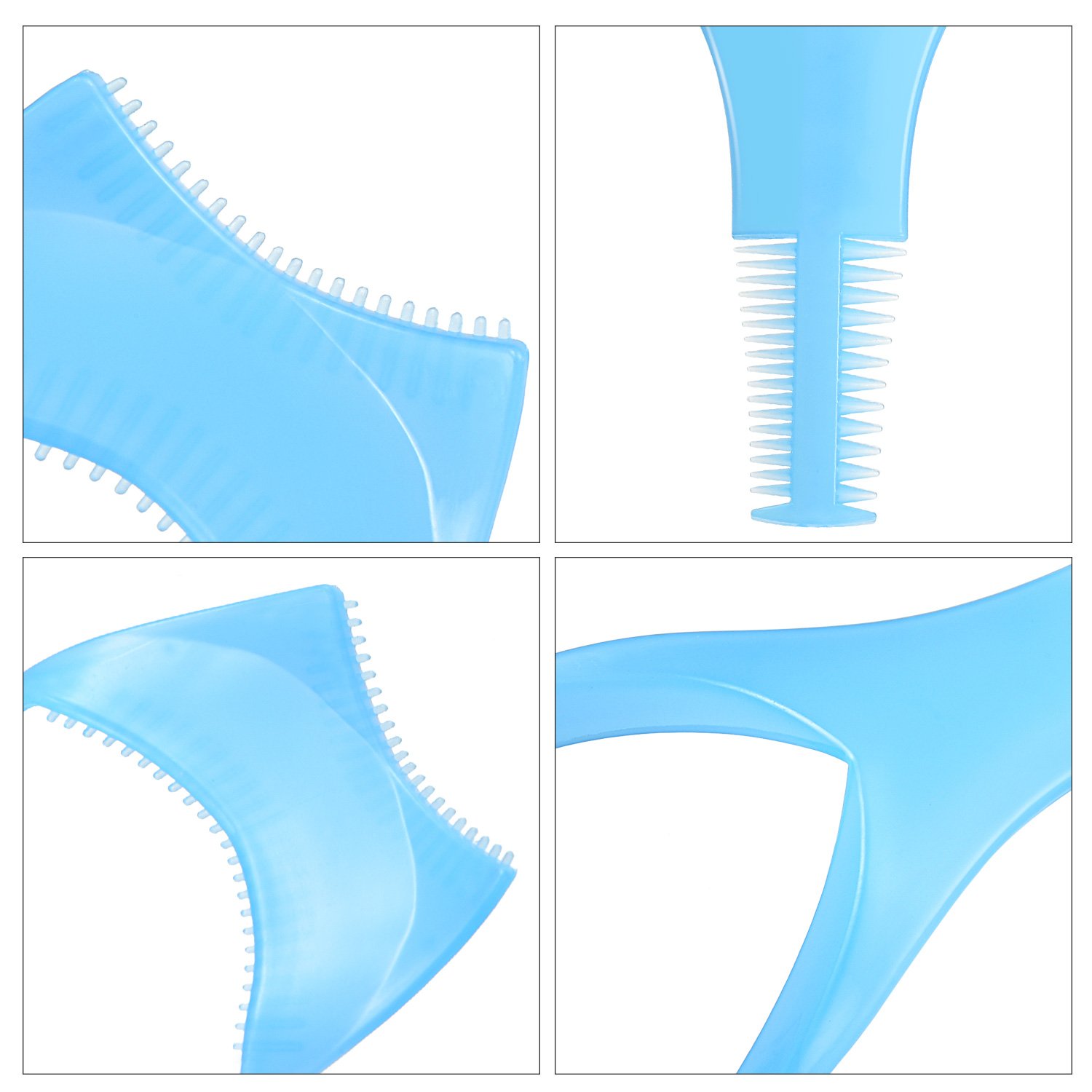 TecUnite 6 Pieces 3 in 1 Eyelashes Tools Mascara Shield Applicator Guard Eyelash Guide for Makeup, 3 Colors