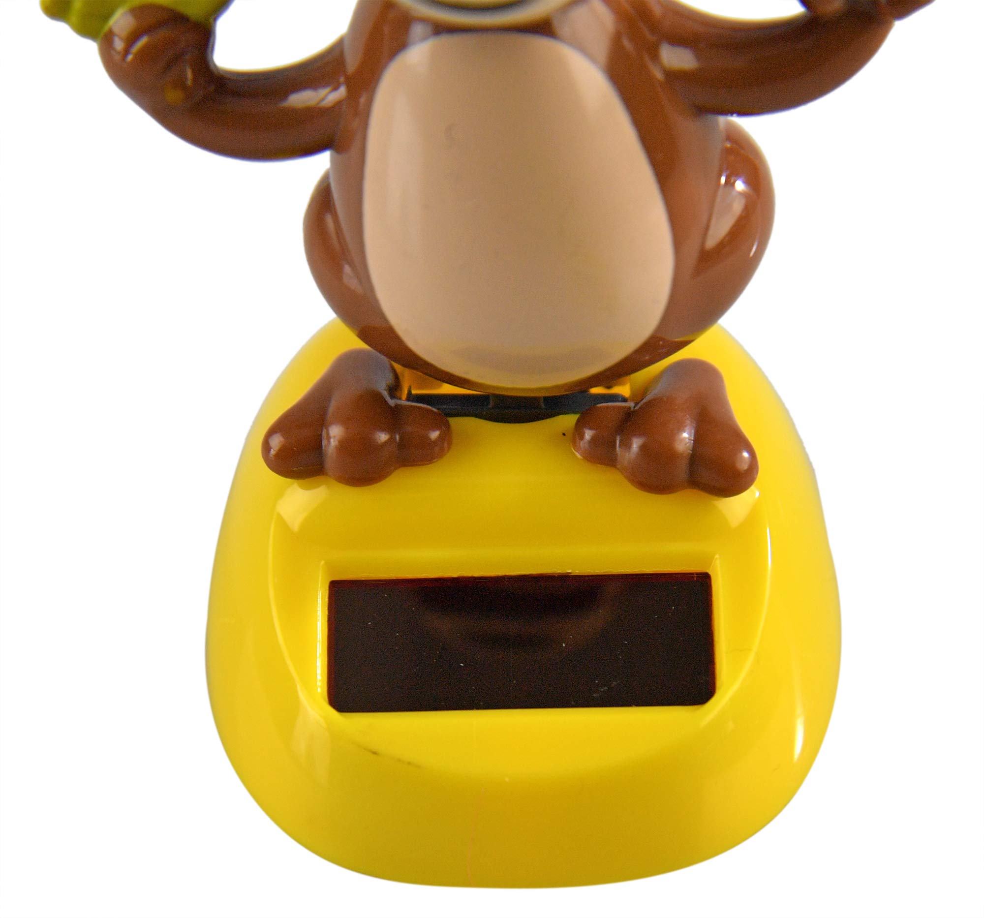 Home-X Solar-Power Dancing Monkey Figure, Office Décor, 3 3/4” Tall