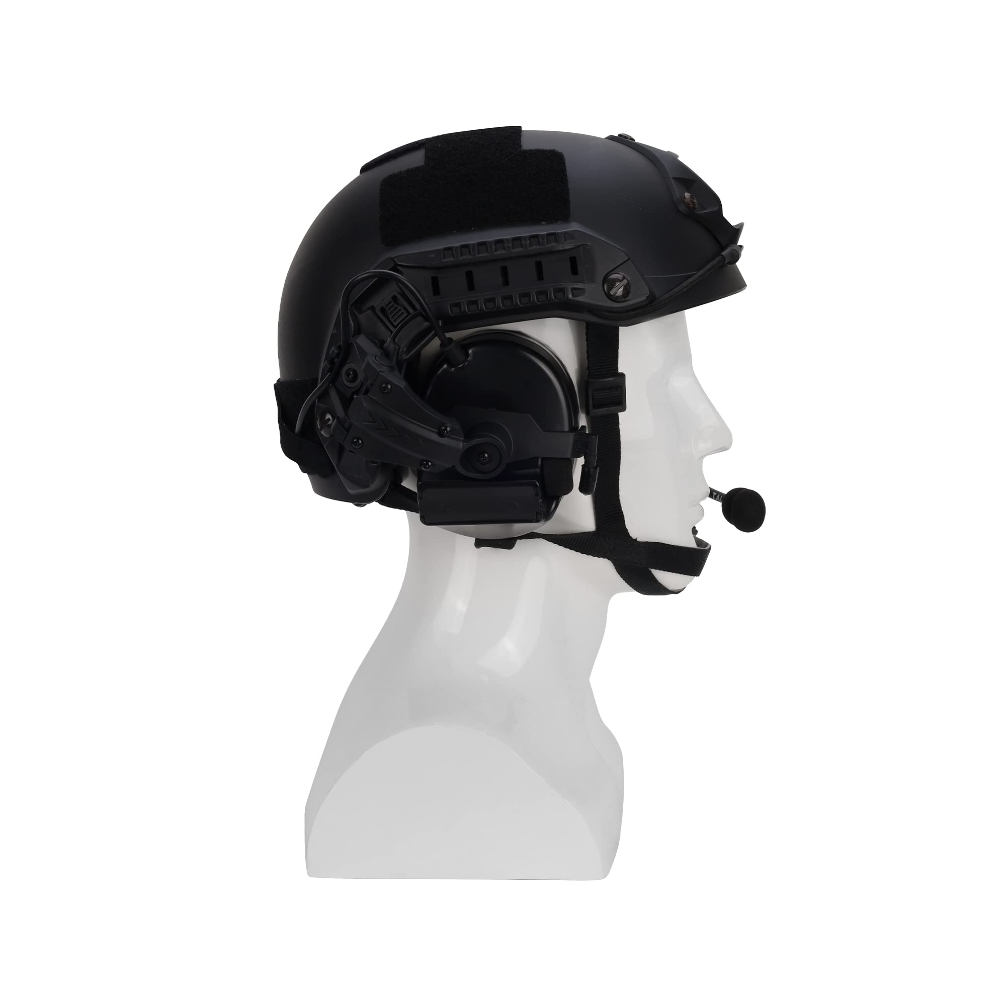Bifrost Gear NRR 23db Electronic Hearing Protection Communications Headset with Helmet Rail Adapters (Multicam)