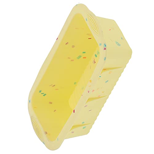 Bread Pan Tools Baking Pan Silicone Pan Rectangle Cake Rectangular for Loaf Color Dots Pancake Maker Pan Pan Rectangular Cake Pans (Color grain yellow)