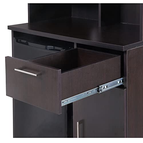 BREAKtime Buffet Sideboard Kitchen Break Room Lunch Coffee Kitchenette Model 8007 3 pc Espresso β Factory Assembled (Furniture Items Purchase ONLY)