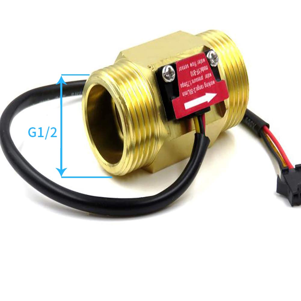 Water Flow Sensor Hall Sensor Switch Flow Meter DN25 Brass Water Meter Industrial Turbine Flowmeter 1 Inch Water Flow Sensor Coffee Machine