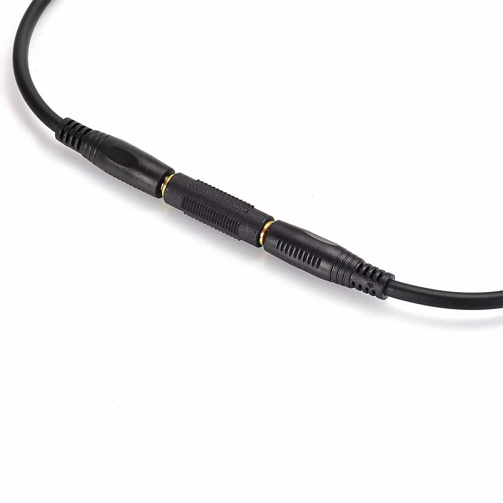 BATEMEN W 5X Professional Stereo Audio Female 3.5mm Mono Jack to 3.5mm Mono Jack Black Coupler Adaptor - Gold Plated