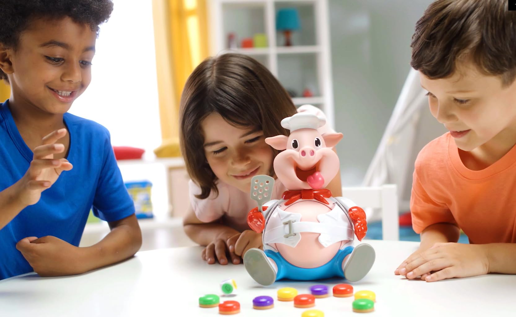 Goliath Pop The Pig - Bigger & Better - Belly-Busting Fun as You Feed Him Burgers and Watch His Belly Grow, Multi Color