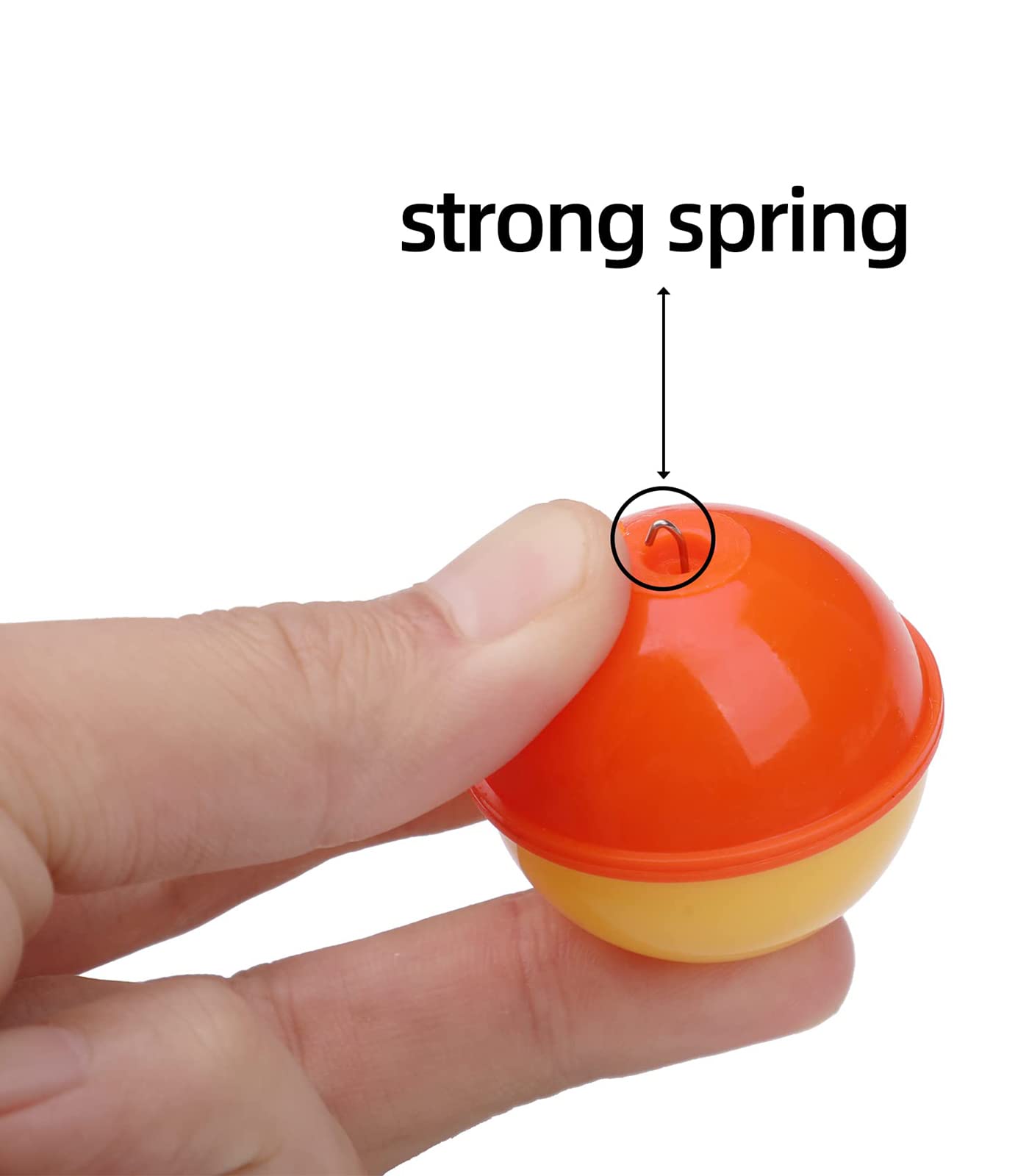 Bobbers for Fishing Adjustable Floats Bulk Round Fixed Bobber Assortment 1.5' 1.25' 1' Large Little Yellow and Orange Fishing Gear Tackle