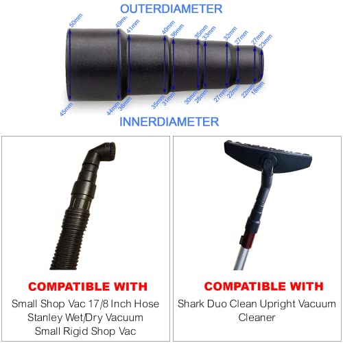 Vacuum Hose Adapter Kit - Vacuum Attachment Adapter Kit Compatible with Miele, Bissell, Kenmore, Shark Rocket and Shark NV500 Series