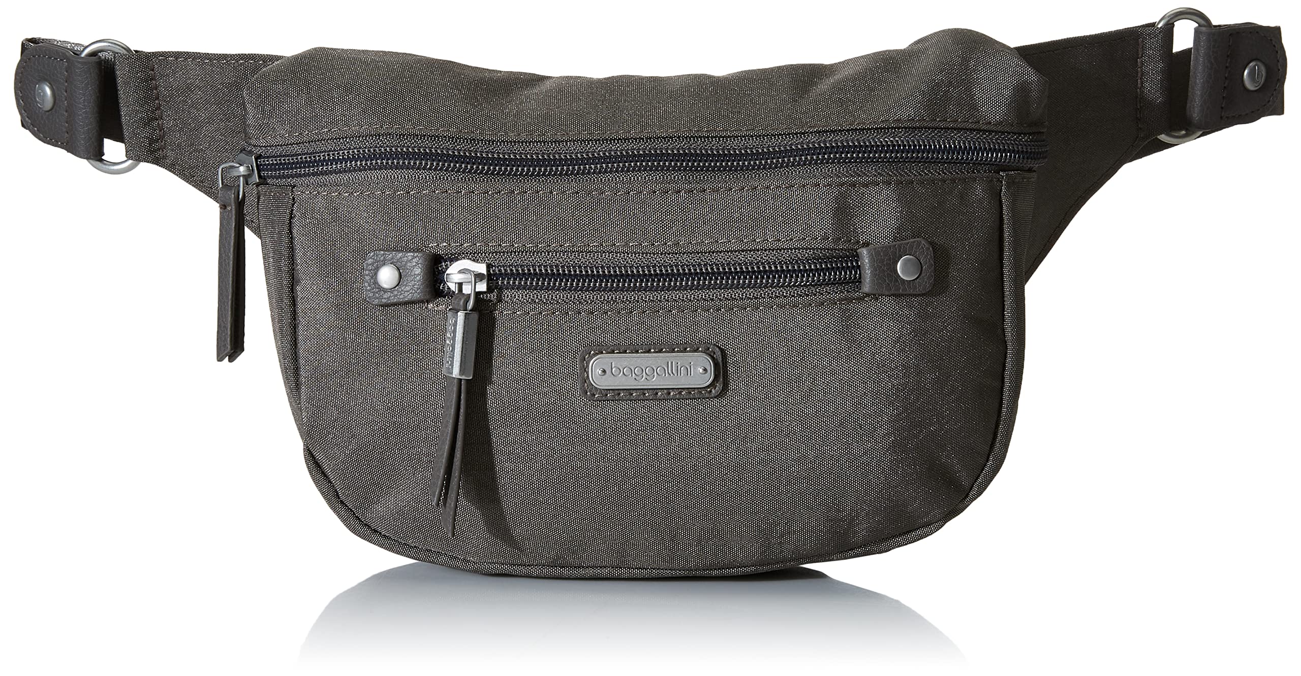 Baggallini womens Sightseer Bag Waistpack, Sterling Shimmer, One Size US