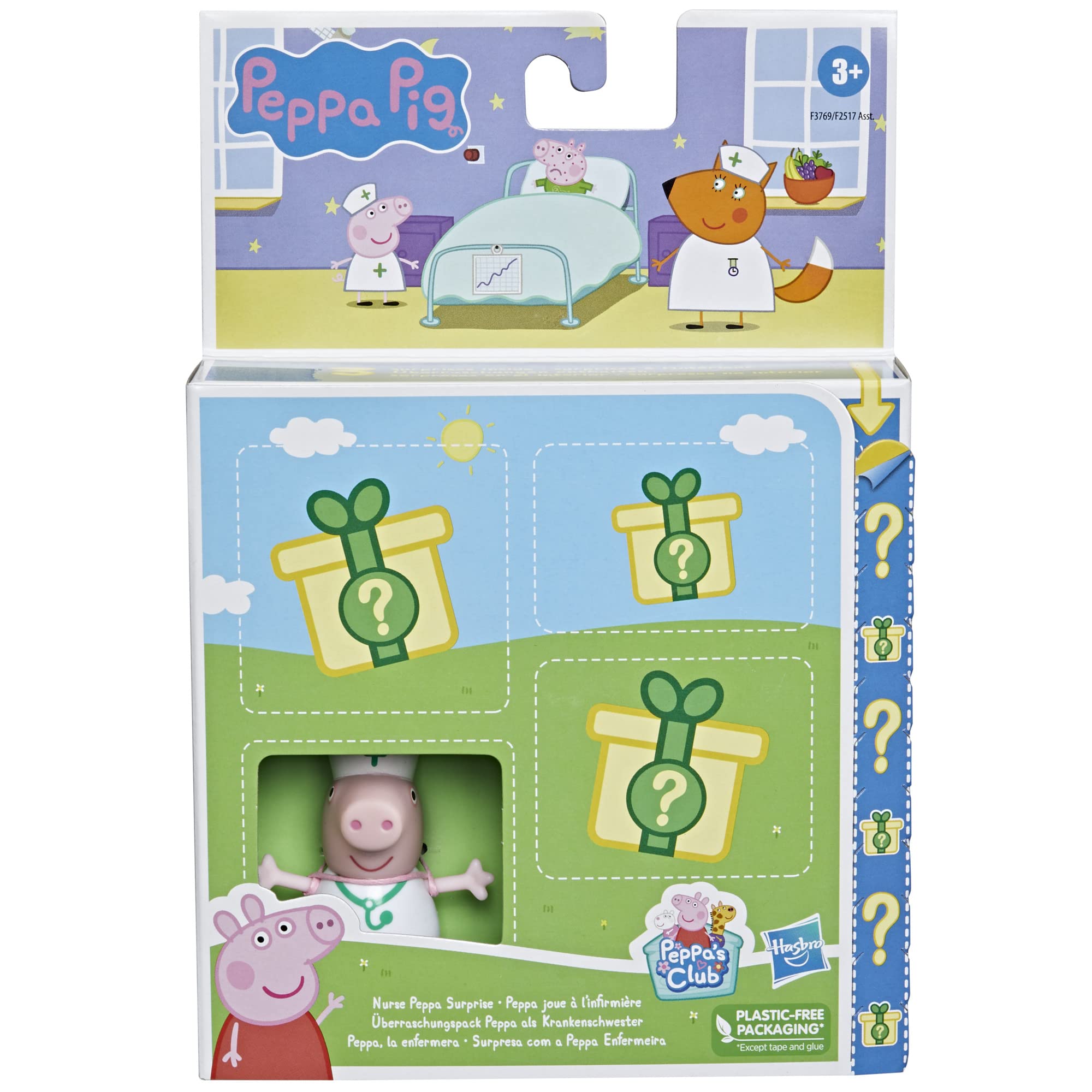 Peppa Pig Peppa’s Adventures Nurse Peppa Surprise Figure and Accessory Set, Preschool Toy for Kids Ages 3 and Up