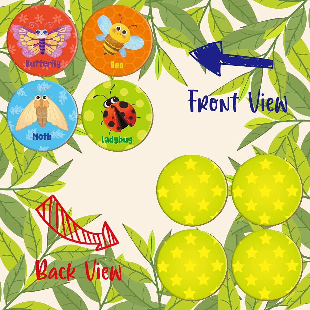 Matching Game - 16 Pairs Bug Insect Memory Games for Kids 3 and Up,Toys for 3 Year Old Boys,Non Toxic Preschool Learning Activities Educational Memory Card Games for Kids