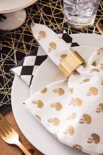 DII Basic Napkin Ring Collection Decorative, Gold, One Size, 6 Count