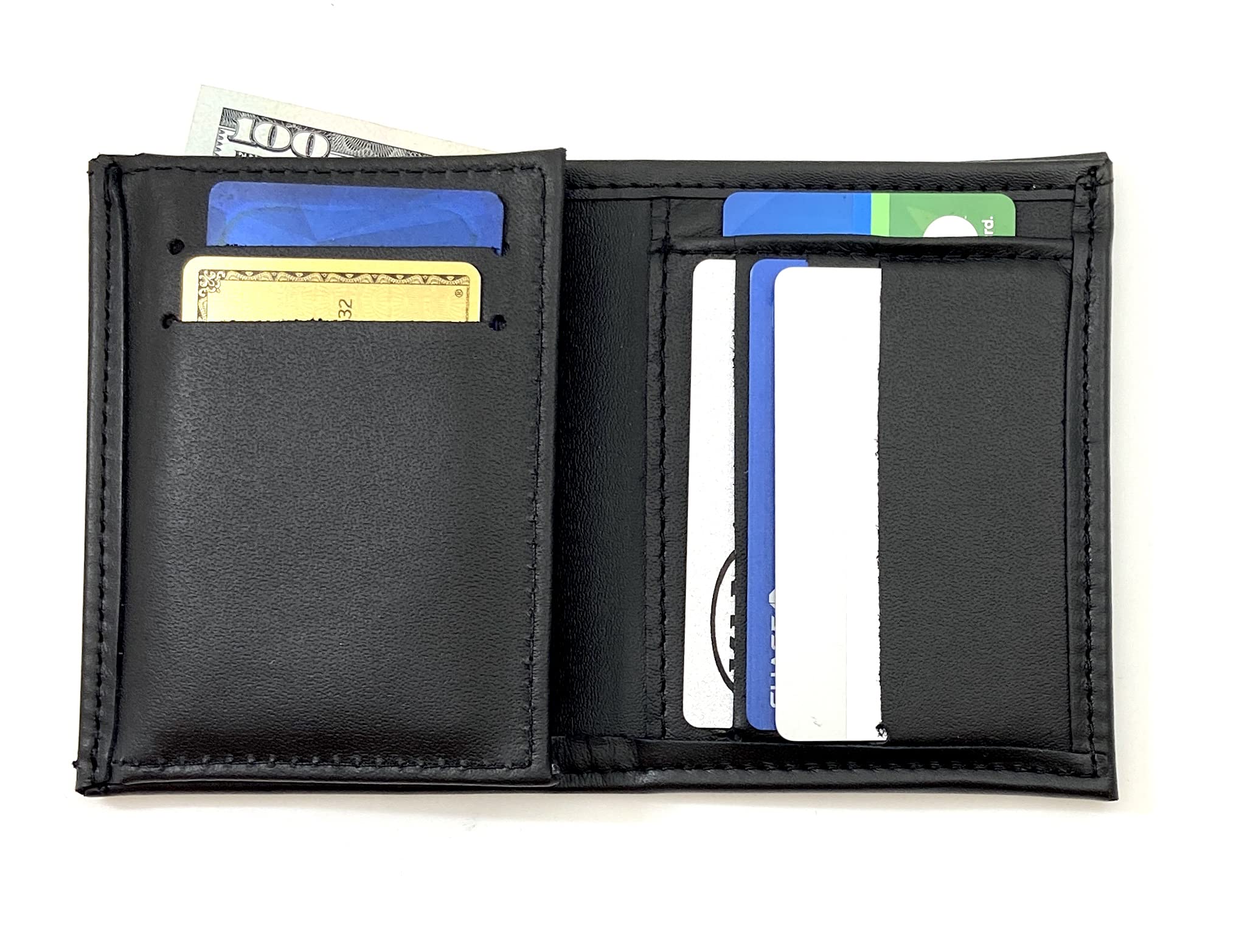 Perfect Fit Shield Wallets 7 Point Star Hidden Badge Wallet Leather Black (Cutout PF-33) Fits for Blackinton B447 Seven-Point Star