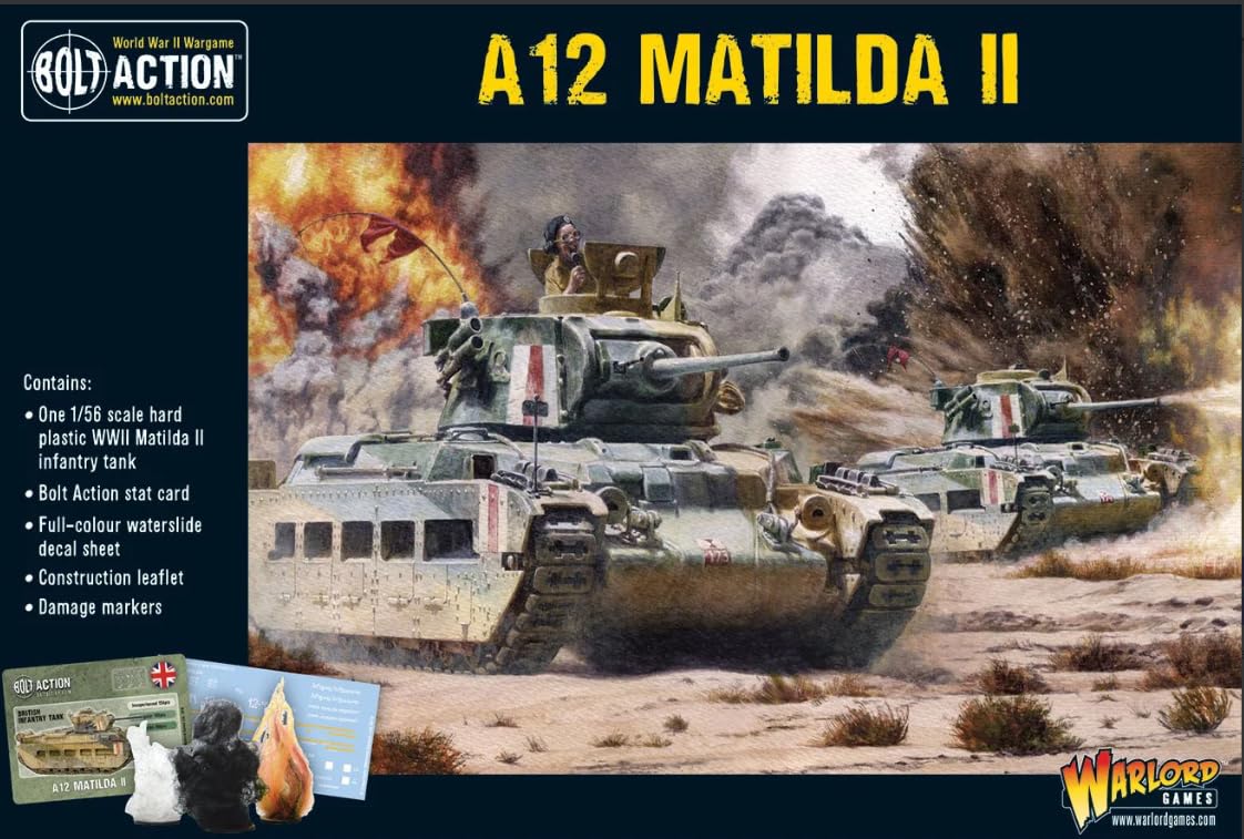 Bolt Action Matilda II Infantry British Army Tank 1:56 WWII Military Table Top Wargaming Plastic Model Kit 402011019