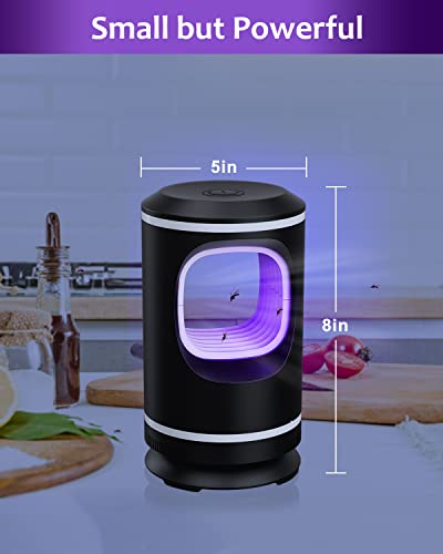Bug Zapper Indoor, GILAYGROW Insect Trap, Fly Trap, Fruit Flies Trap, Electric Mosquito Killer Trap, Mosquito Zapper, Quiet Mosquito Lamp for Living Room, Office, Kitchen, Bedroom(Black)