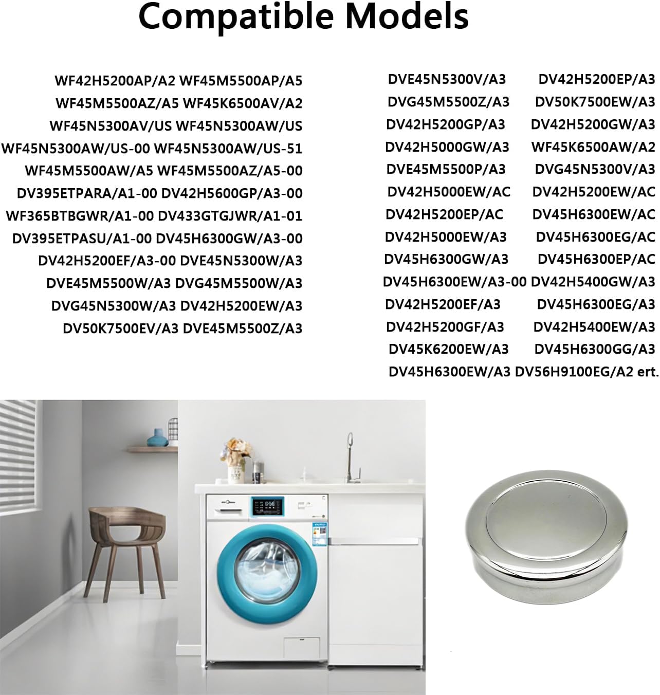 auaurly 2 Pack DC97-18058C Laundry Appliance Control Knob, Washing Machine Knob Replacement