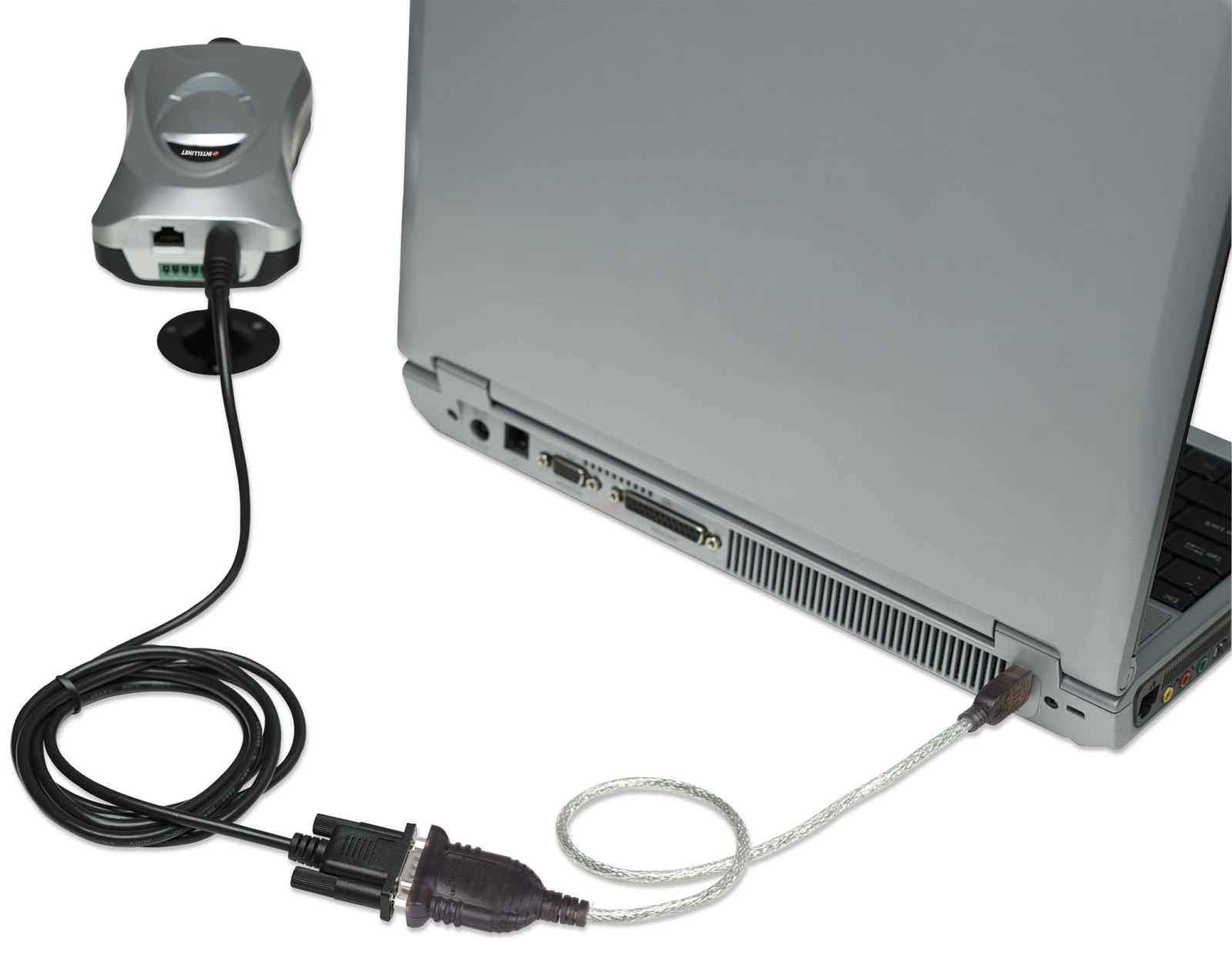MANHATTAN USB to Serial Converter Connects One Serial Device to A USB Port (205146)