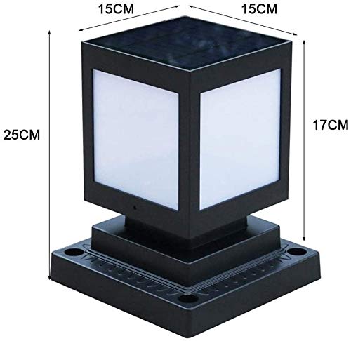 Outdoor Post Light Solar Post Lights Outdoor Waterproof Post Lamp Home Garden Pillar Light Glass Post Lights Villa Courtyard Park Column Headlight