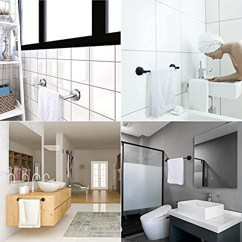 DGYB Suction Cup Towel Bar for Bathroom 17 Inch Set of 2 Brushed Nickel Towel Holder Stainless Steel Premium Kitchen Towel Rack Wall Mounted