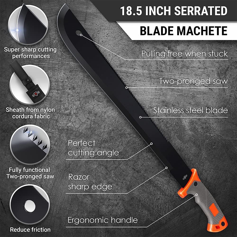 Bundle of 4 Items - Pocket Folding Knife - Military Style - Folding Knife - Tactical Knife - EDC Fold Knives - Sharp Blade Knifes - Best Pocket Knife for Urban Work Hobby Unboxing - 18,5 Machete