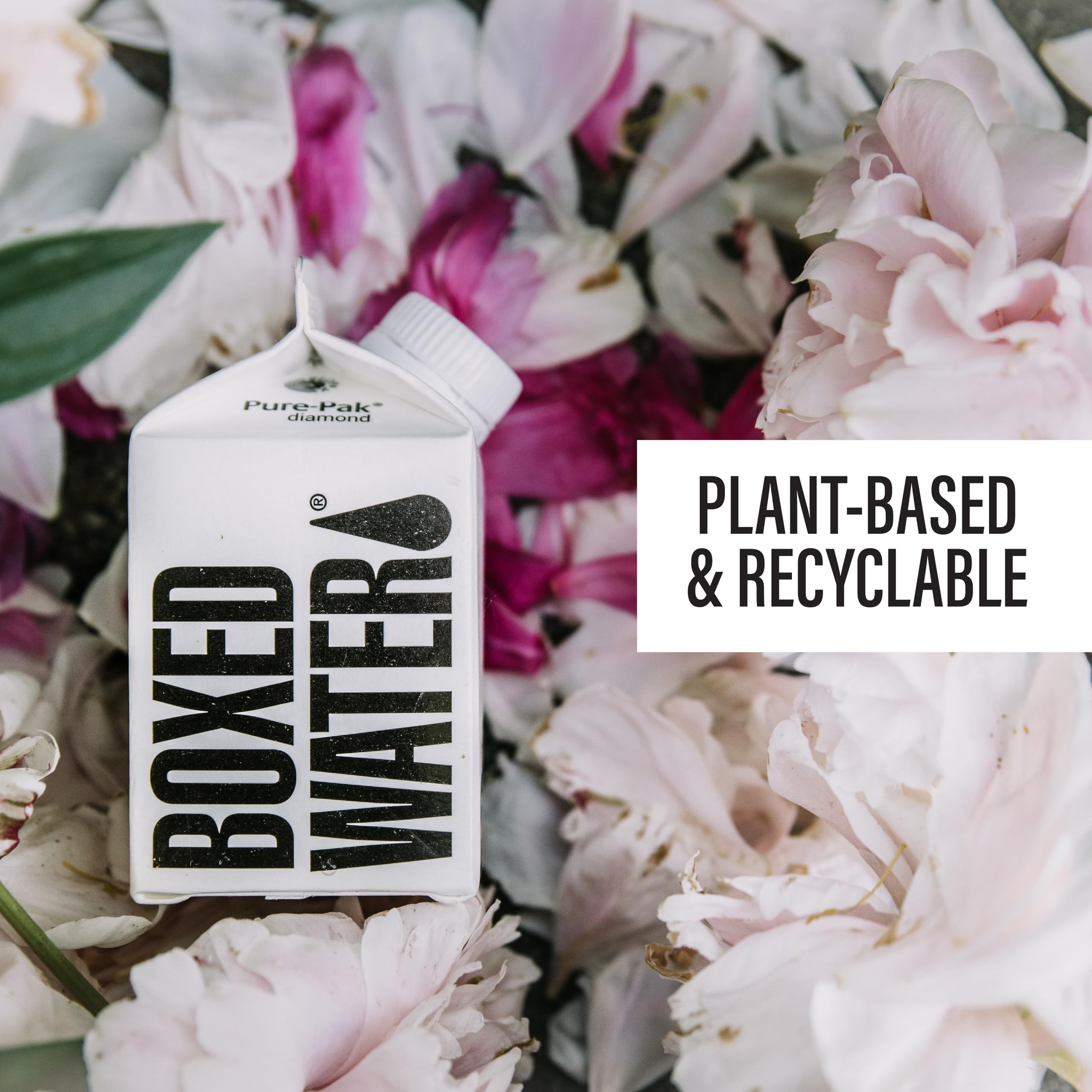 Boxed Water 8.5 oz. (24 Pack) β Purified Drinking Water in 92% Plant-Based Boxes, 100% Recyclable, BPA-Free, Refillable Cartons, Sustainable Alternative to Plastic Bottled Water, Mini Water for Kids
