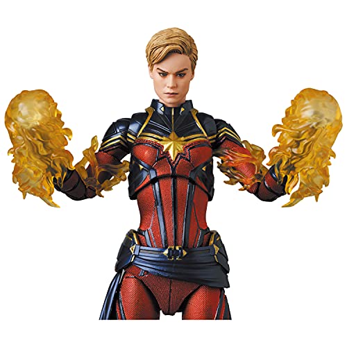 MAFEX No. 163 Captain Marvel Endgame Version, Total Height Approx. 5.9 inches (150 mm), Painted Action Figure