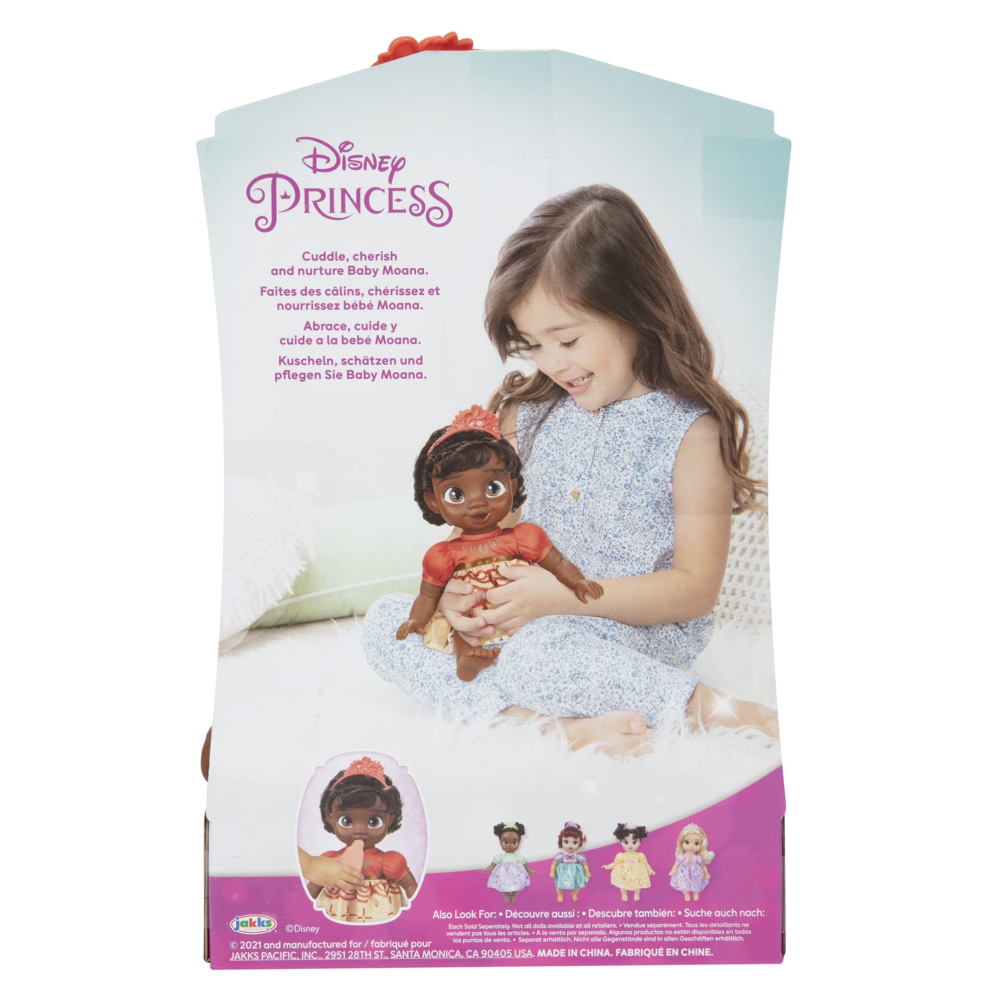 Disney Princess Moana Baby Doll with Baby Bottle & Hair Pin