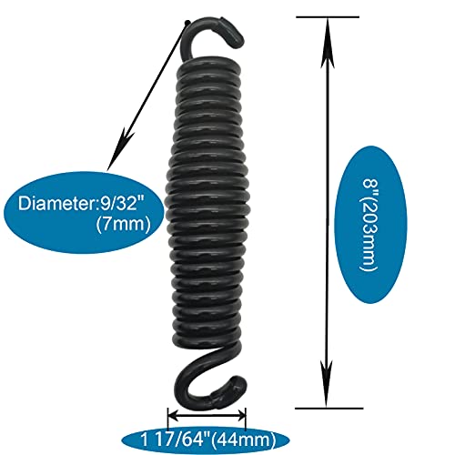 BLASCOOL Hammock Chair Porch Swing Springs - Pack of 2 Black Spring 1600Lbs Heavy Duty Hanger Ceiling Mount Spring(Pack of 2)