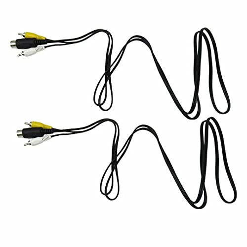 GRABOTE 2pcs 6FT RCA TV AV Audio Video Cord Cable for Sega Genesis 1 & Sega Master System