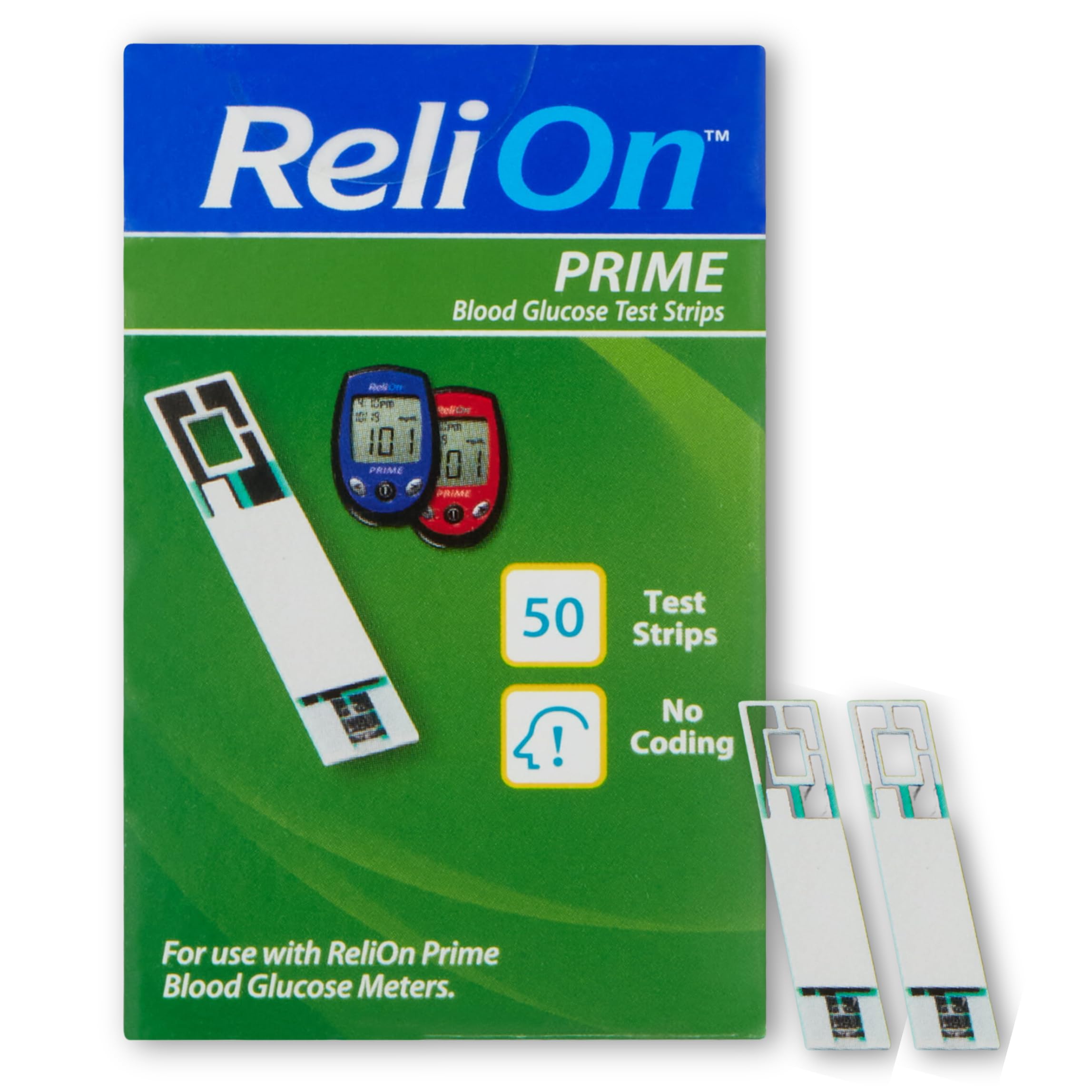 Relion Test Strips - Prime and Platinum Diabetes Glucose Meter 50 Counts (Pack of 1), Boxed by Fusion Shop Store