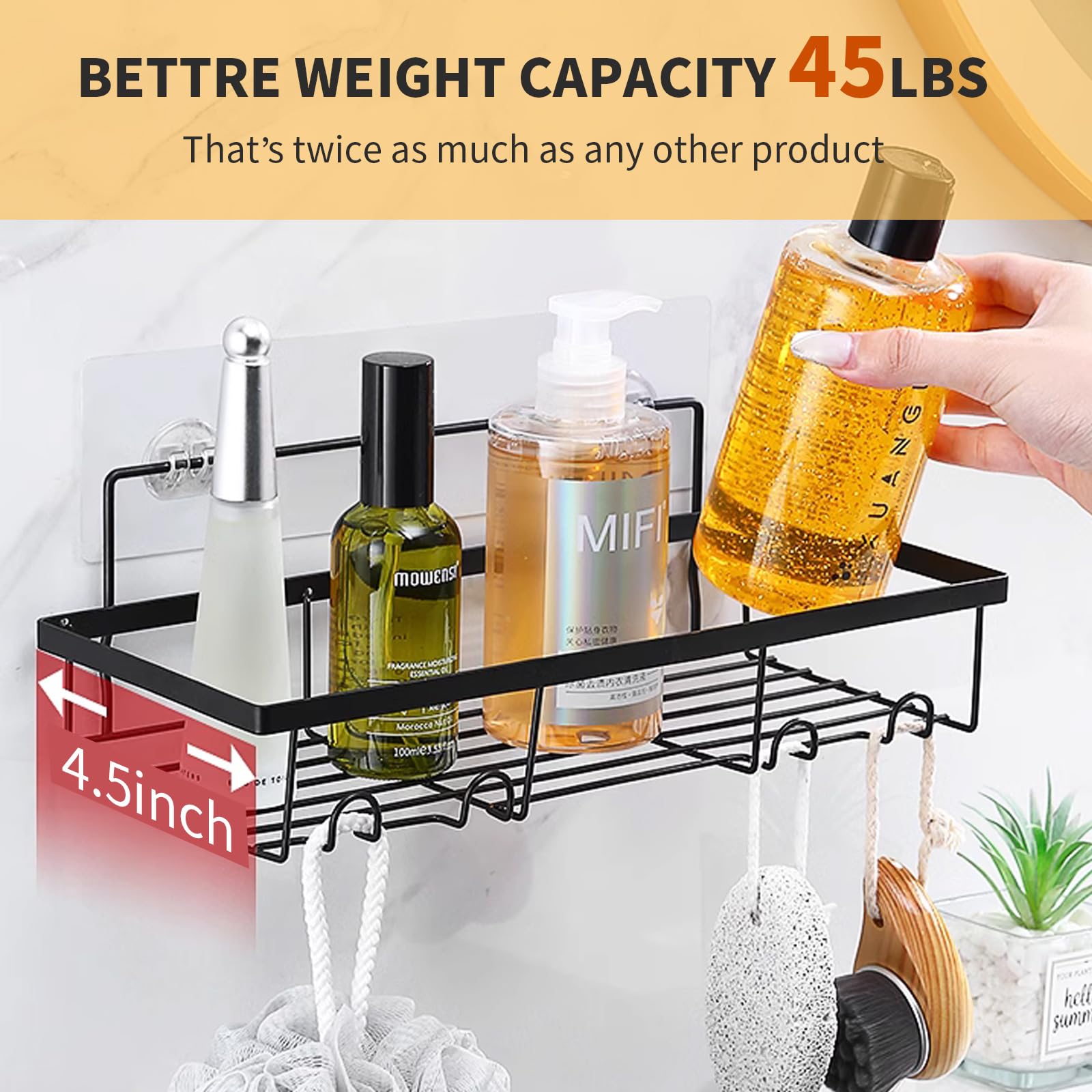 Carrie Joe 3Pack Shower Caddy Bathroom Organizers and Storage Shower Shelves Home Decor Apartment Essentials Kitchen Bathroom Accessories No Drilling