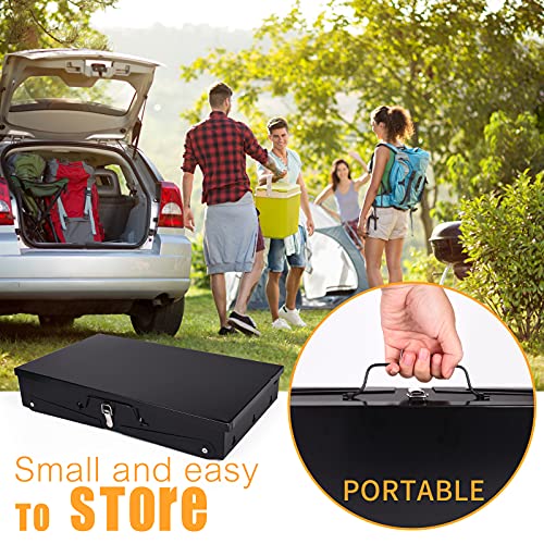 Bltong Charcoal Grills Portable Oven Mini BBQ Grill Foldable Barbecue Grills for Camping Patio Backyard and Anywhere Outdoor Cooking Black