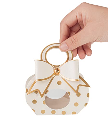 Cute Candy Boxes Paper Party Favor Boxes with Bowknot for Baby Shower Wedding Birthday Party Gift Bridal Shower, Pack of 30