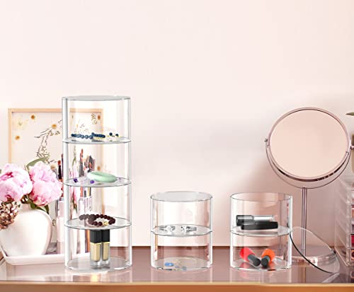 Belt Organizer Masqudo Acrylic 8 Pack Belt Holder Dispaly Case Storage Holder for Watches, Jewelry, Makeup, Bracelets, Rings