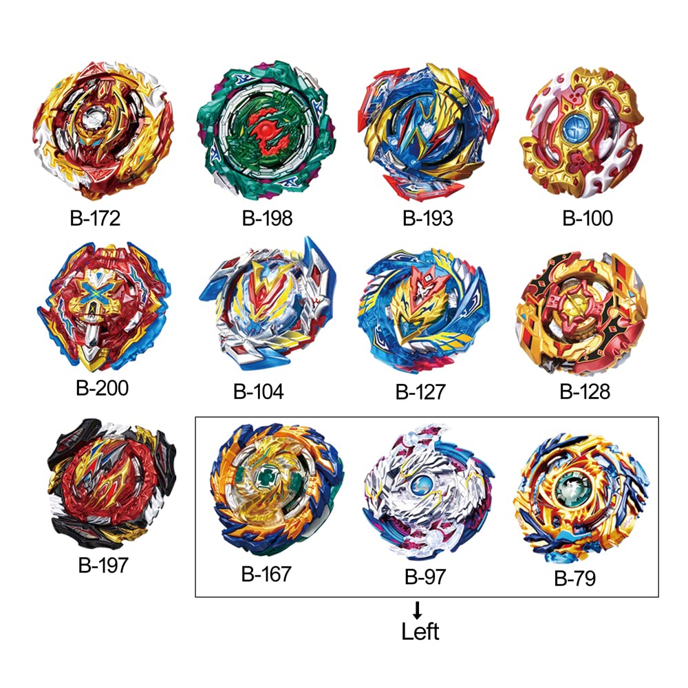 Battling Top Beys Game 12 Spinning Tops 3 Launchers Blade Gyro Game with Storage Box Gift for Kids,Boys