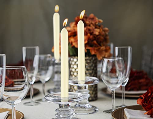 BOLSIUS 10 Count Household Ivory Dinner Candles - 9 Inches - Premium European Quality - Approx. 8 Hours Burn Time - Unscented Dripless and Smokeless, Restaurant, Wedding, Spa, and Party Candlesticks
