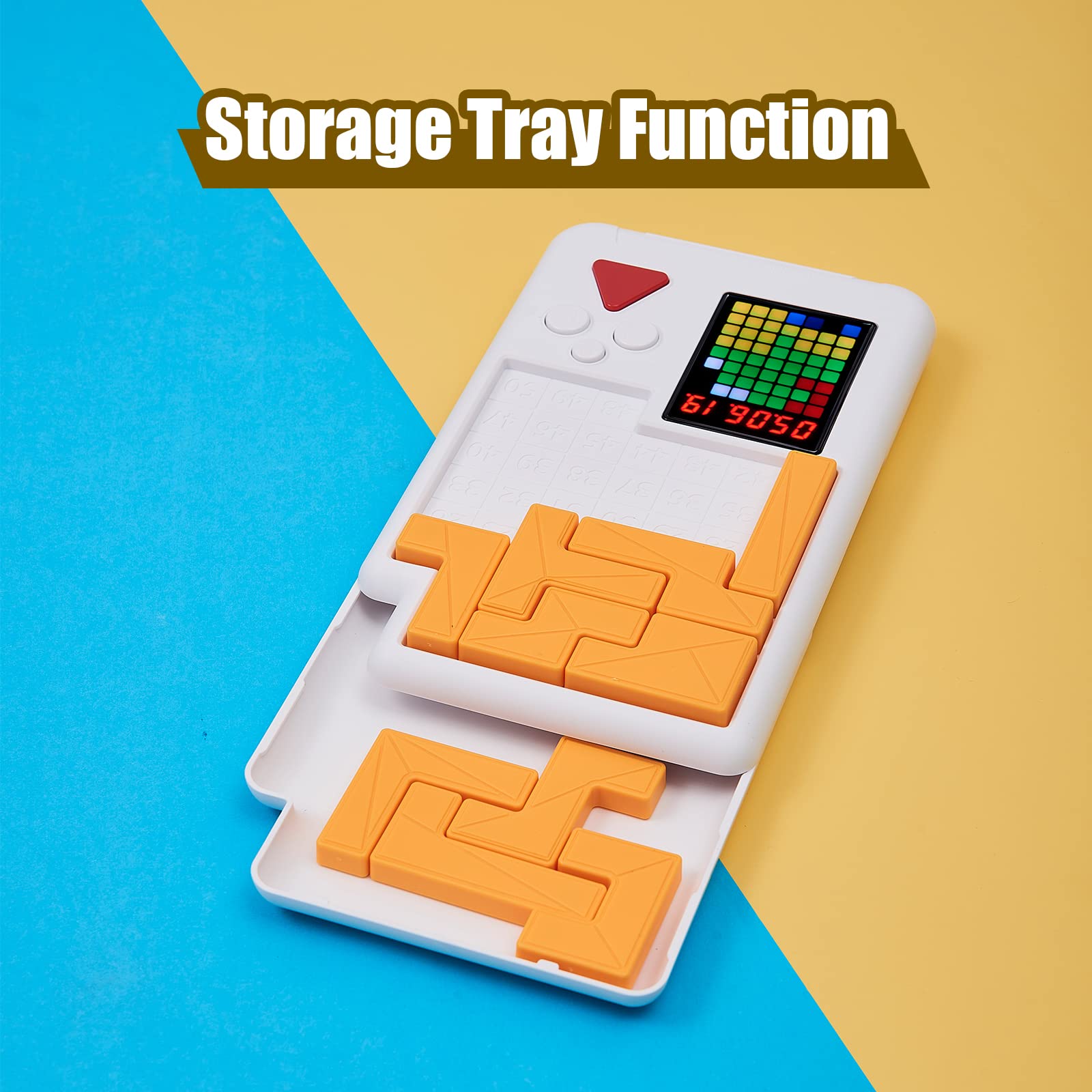 Blocks Puzzle Games Super Brain Puzzles for Adults 1000+ Levelled UP Challenges Brain Teaser Puzzles, Interactive Fidget Toys Handheld Games Console, Electronic Learning & Education Travel STEM Toys