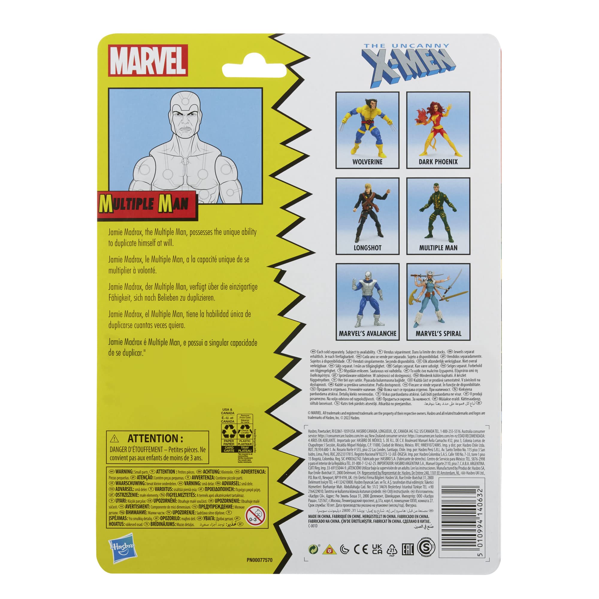 Marvel Legends Series X-Men Classic Multiple Man 6-inch Action Figure Toy, 6 Accessories