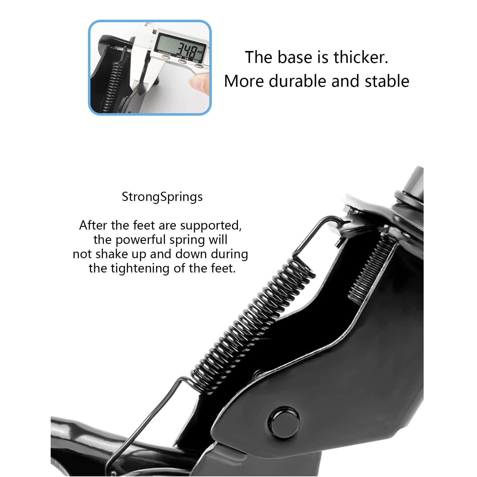 Bike Kickstand, Adjustable Bicycle Kickstand Mountain Bike Triangle Double Leg Foot Support for Mountain Road Bike (A)