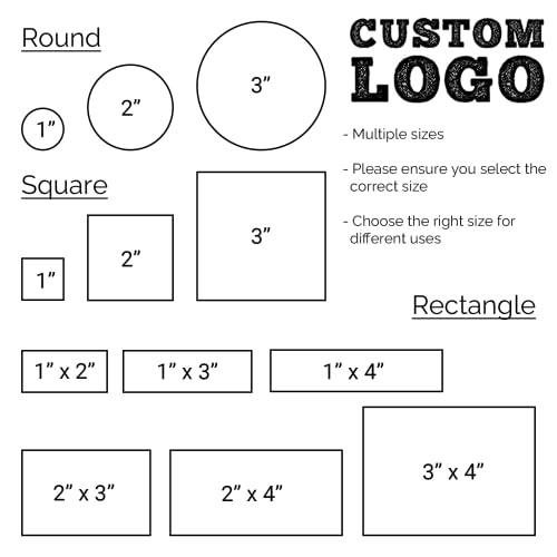 Custom Stamp with Logo Text - Personalized Rubber Stamp with Handle - Address Stamps for Business or Crafting - Round 1"