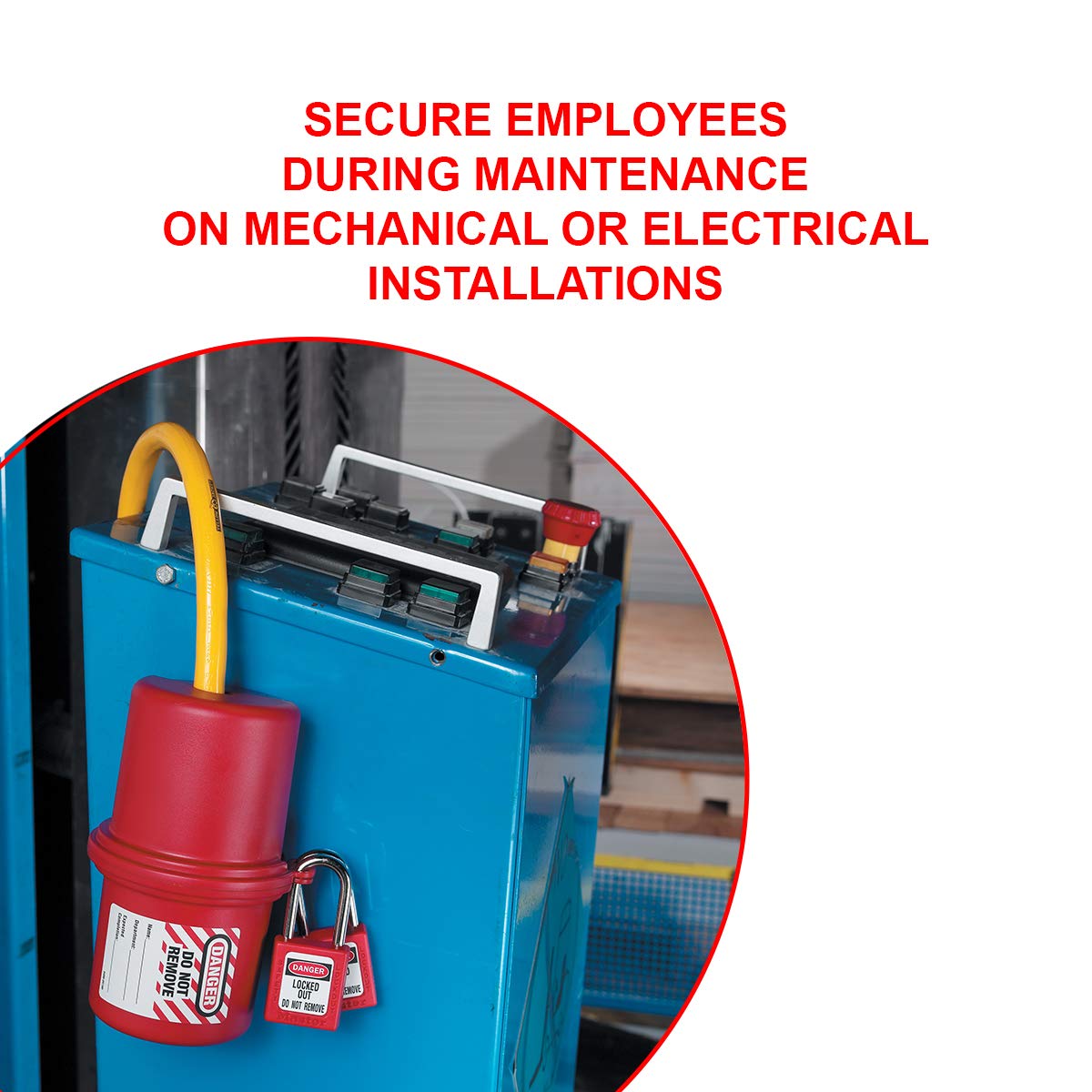 Master Lock 488 Lockout Tagout Electrical Plug Lockout, 220 - 550 Volts,Red