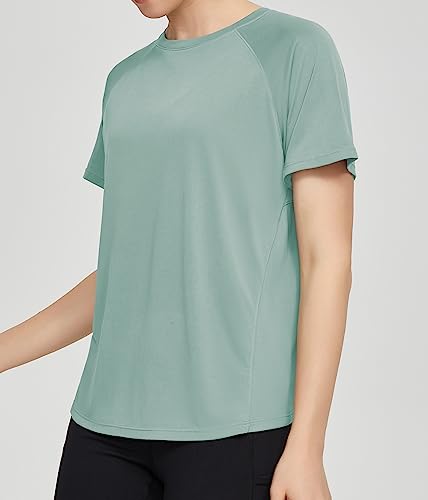Dragon Fit Lightweight Workout Tops for Women Short Sleeve Crew Neck Yoga Shirts Casual Athletic T-Shirts