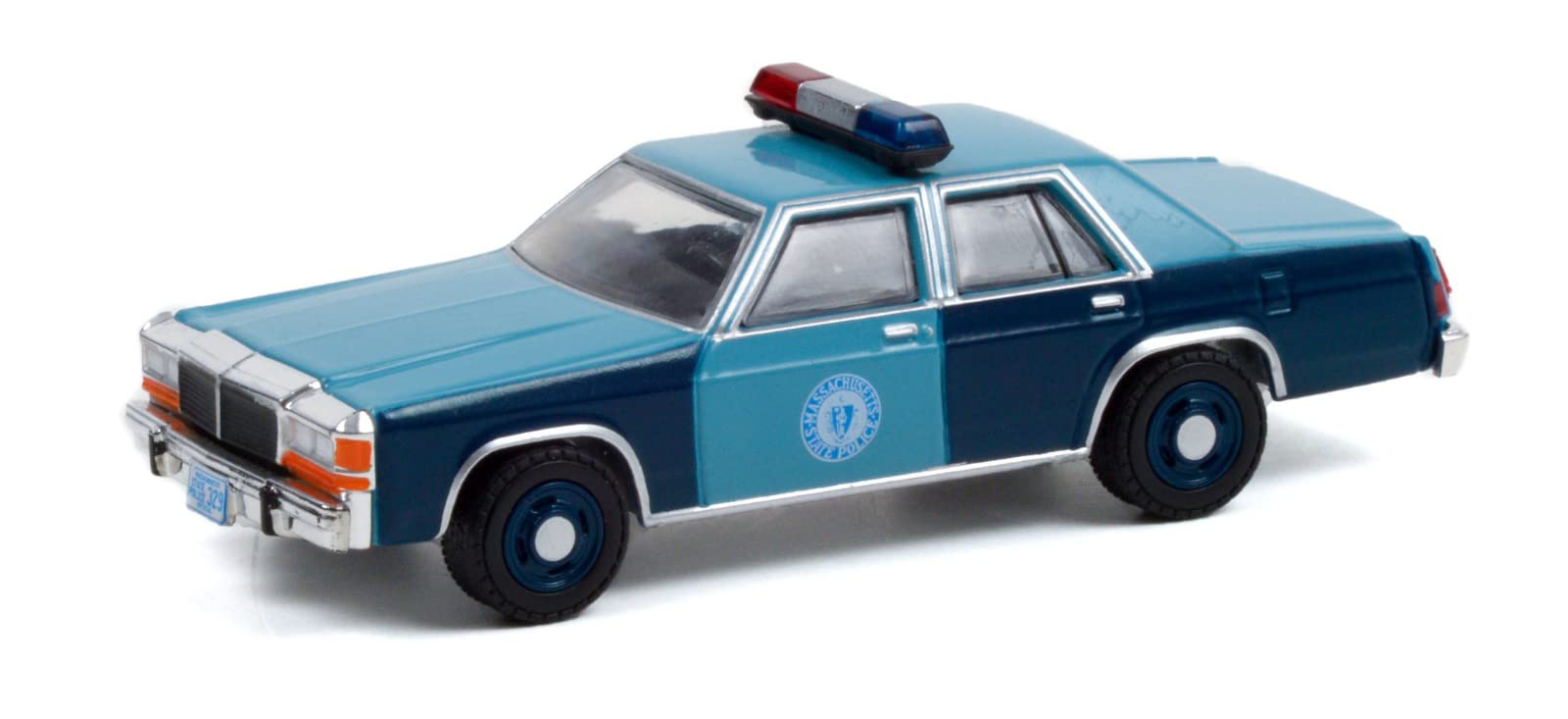 Greenlight 1:64 1981 Ford LTD S - Massachusetts State Police - 1982 Sam Melville/Jonathan Jackson Unit Shootout, North Attleboro, Massachusetts (Hobby Exclusive) 30289 [Shipping from Canada]