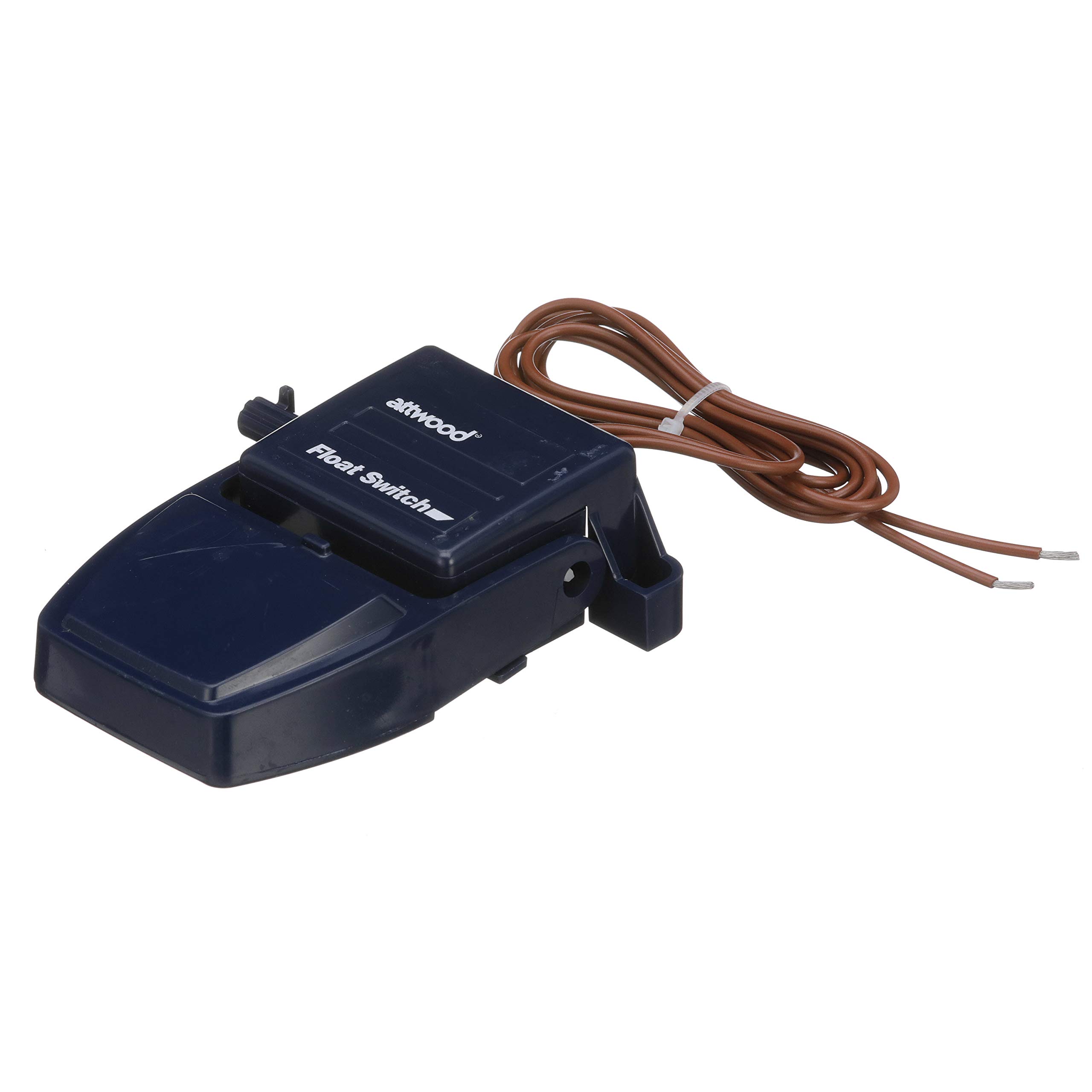 Attwood 4202-7 Float Switch, For Bilge Pump, 12- and 24-V CE rated, 36-Inch Wire, 4 ¼ Inches L x 3 7/8 Inches W x 1 3/8 Inches H