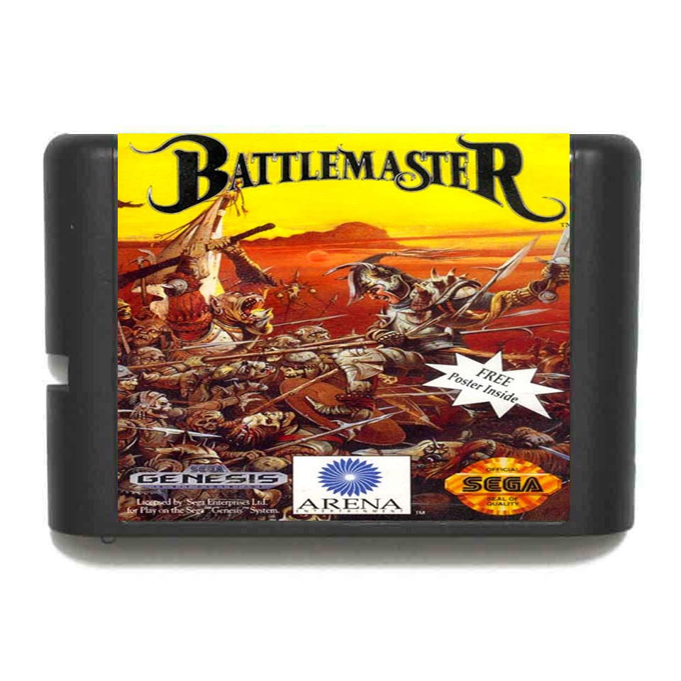 Battlemaster 16 Bit MD Game Card For Sega Mega Drive For Genesis (Black)