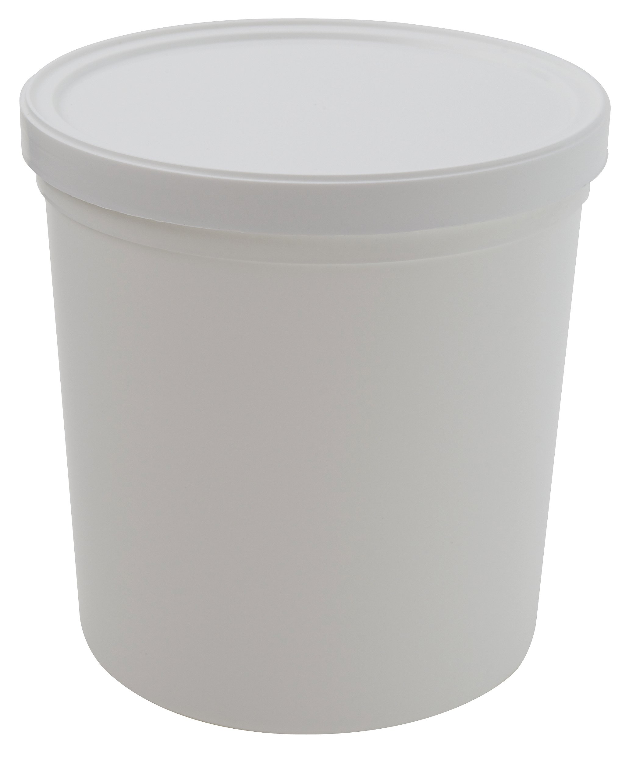 Dynalon 454435 PPCO Natural White Opaque Disposable Specimen Container with Lid, 2000ml Capacity (Case of 50)