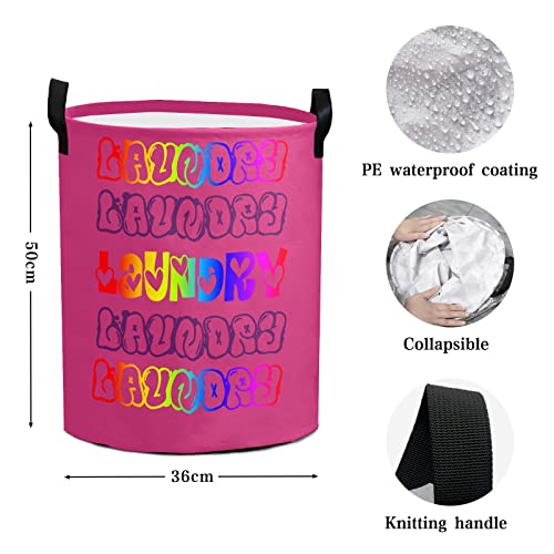 Customized Name Laundry With Personalized Text Dirty Clothes Basket Hamper for Bedroom Livingroom Boy Girls Family