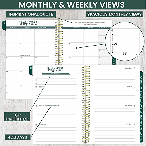 bloom daily planners 2023-2024 Pocket Planner - 4β x 6β - (July 2023 - July 2024) - MINI Weekly/Monthly Agenda Organizer & Calendar Book - Boho Greenery