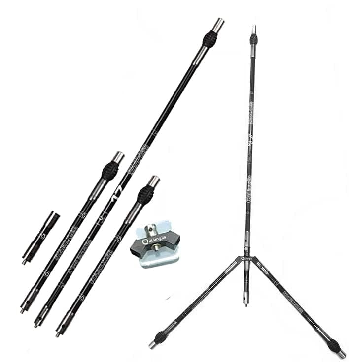 AMEYXGS 3/4/5/10/12/26/28/30 Inch Carbon Fiber Bow Stabilizer Balance Bar Stabilizer Extension Pole Rod Bow Stabilizer for Recurve Bow and Compound Bow (Gray 12 inch)