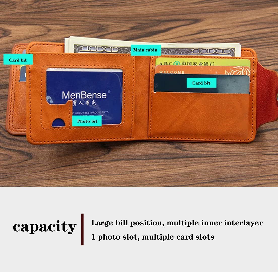 Men's Novelty US 100 Dollar Wallet,Billfold Safe Purse With Magnetic Buckle(Brown)